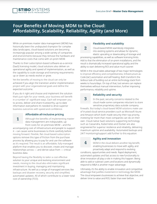 Cloud Master Data Management: Definition & Benefits